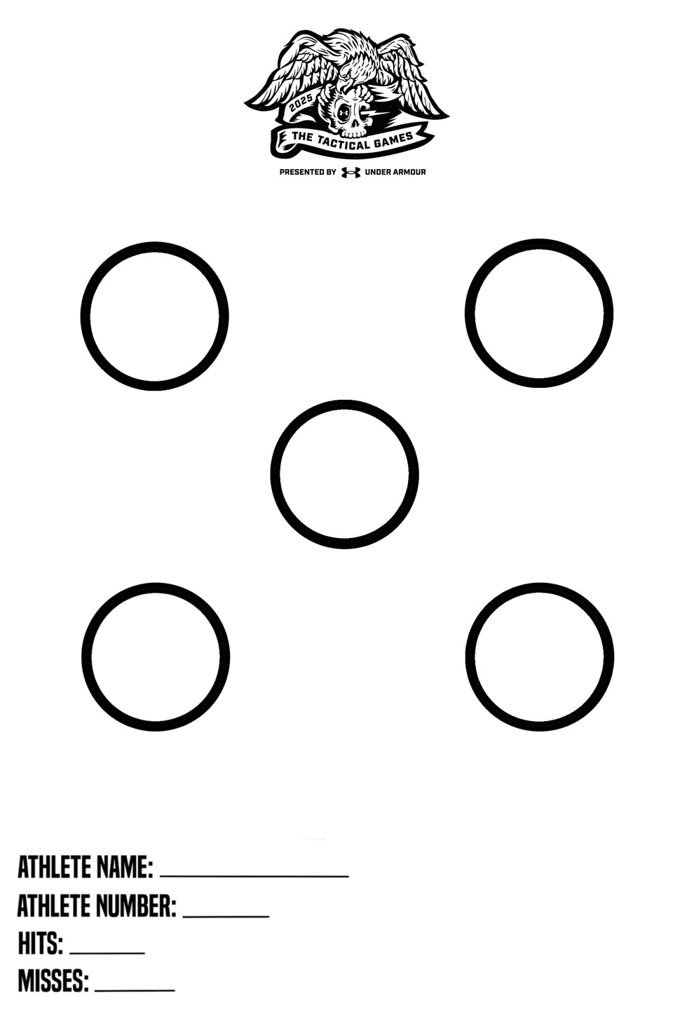 TTG 2025 Targets - 5 Pack of Targets – The Tactical Games Store