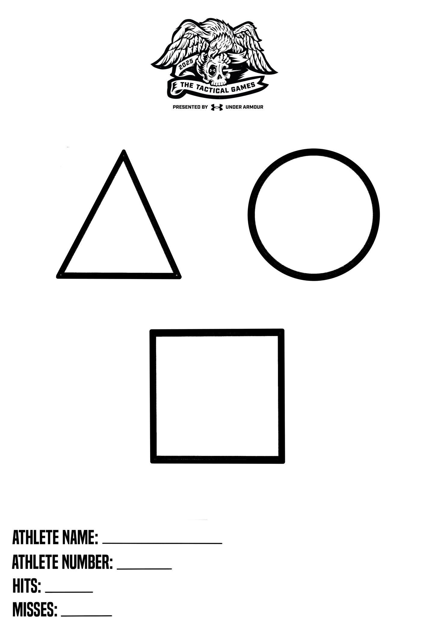 TTG 2025 Targets - 5 Pack of Targets – The Tactical Games Store